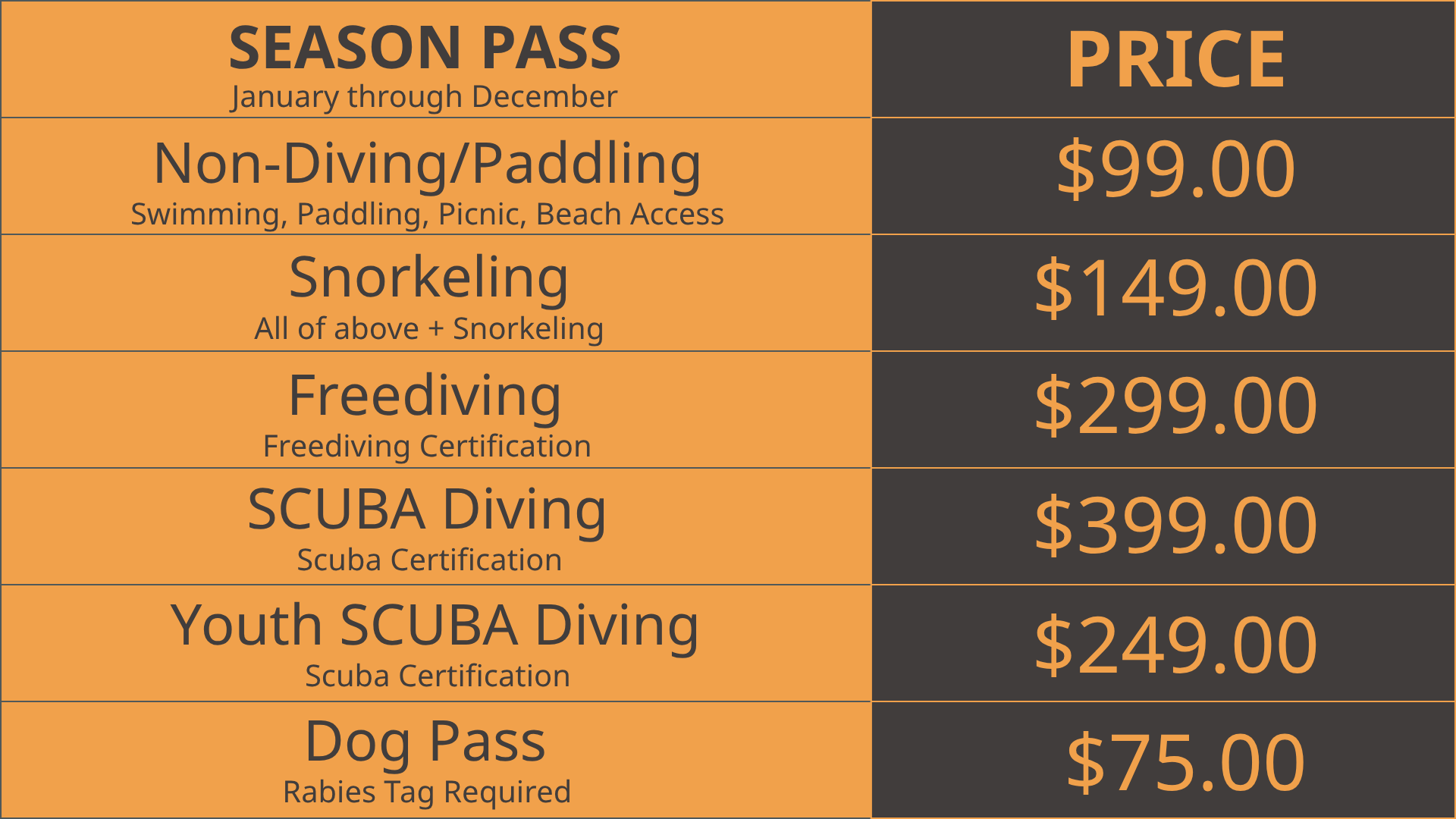 Pricing & Rentals | Gilboa Quarry